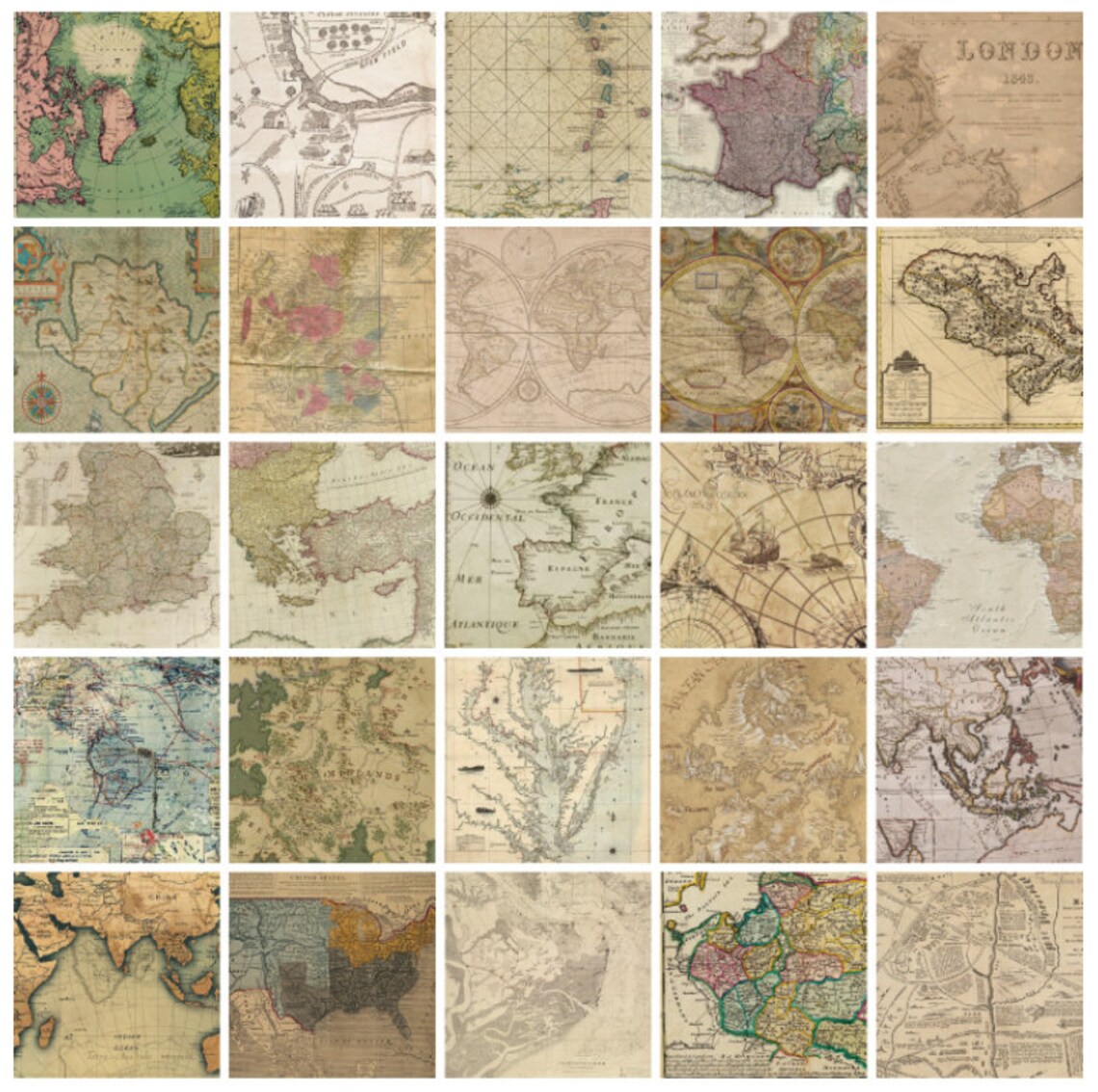 100pcs Junk Journal Paper Vintage Pages Map Junk Journal - Etsy