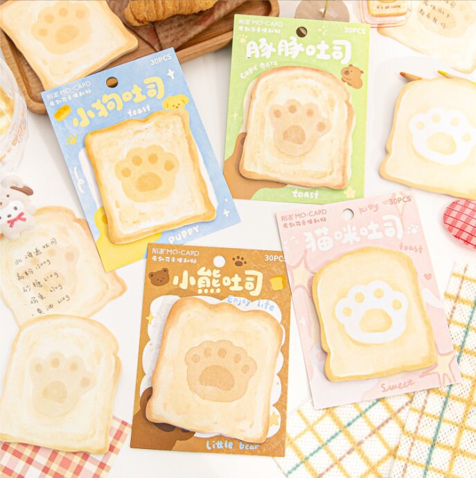 30sheets, Toastt Sticky Notes, Food Sticky Notes, Bookmark, Planner ...