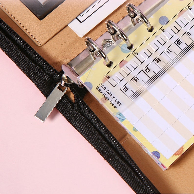 Personal Planner Binder Pink Planner Cover Zipper Binder 6 - Etsy