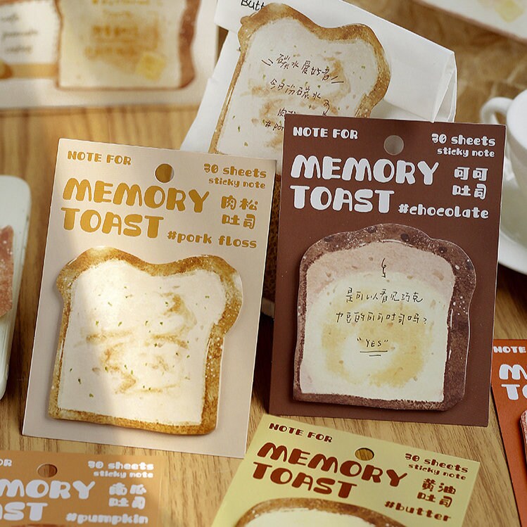 30sheets, Toastt Sticky Notes, Food Sticky Notes, Bookmark, Planner ...