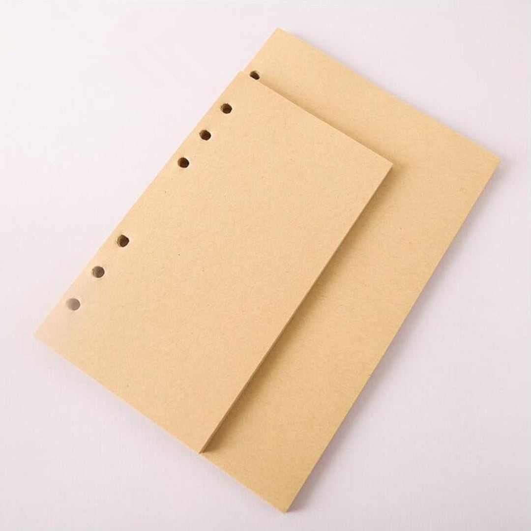 A5 Planner Insert, Personal Size, Kraft Inserts, Blank Refill, 40 ...
