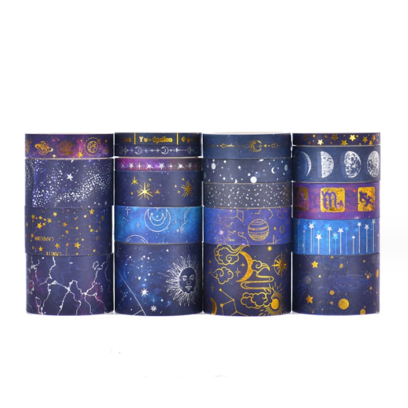 20 Rolls, Galaxy Washi Tape, Cosmic Washi Tape, Universe Washi Tape ...