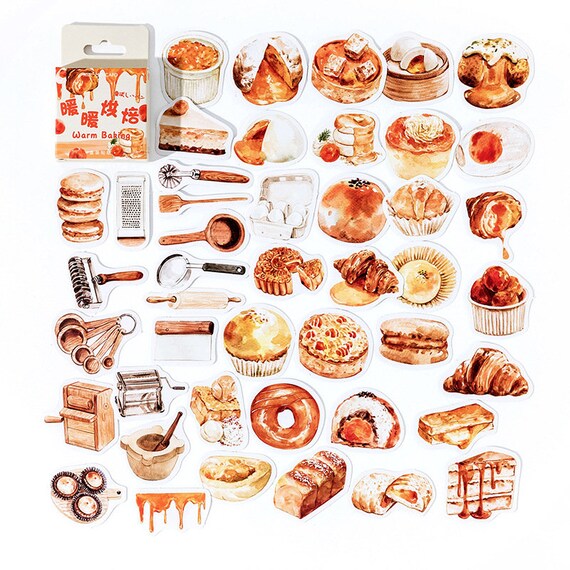 45pcs Bread Stickers Food Stickers Delicious Food Stickers - Etsy