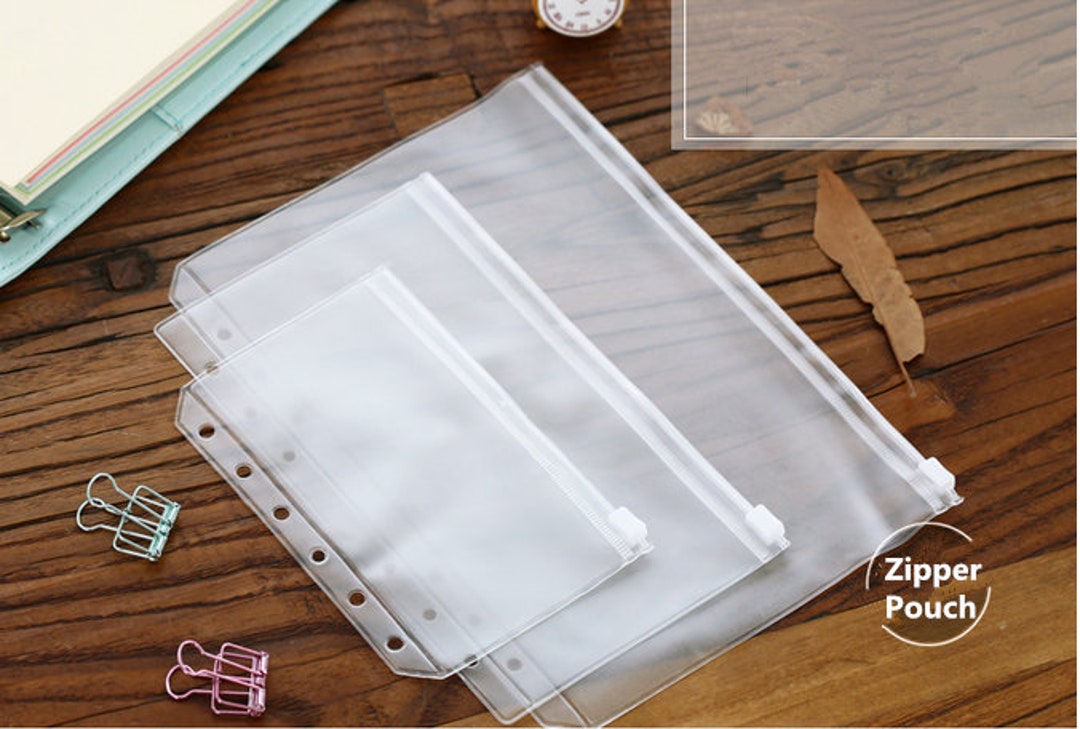3pcs, PVC Pouch, A5 Zipper Pouch, Personal Size Pouch, A7 Zipper Pouch ...