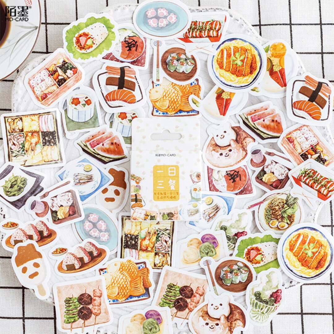 46pcs, Food Stickers, Delicious Food Stickers, Planner Sticker, Kawaii ...