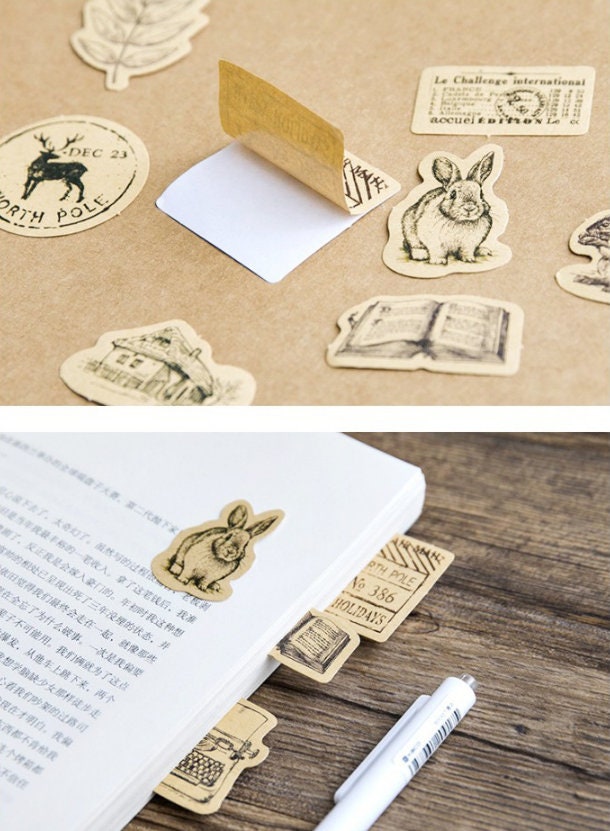 46pcs cute rabbit stickers animal stickers plant sticker | Etsy