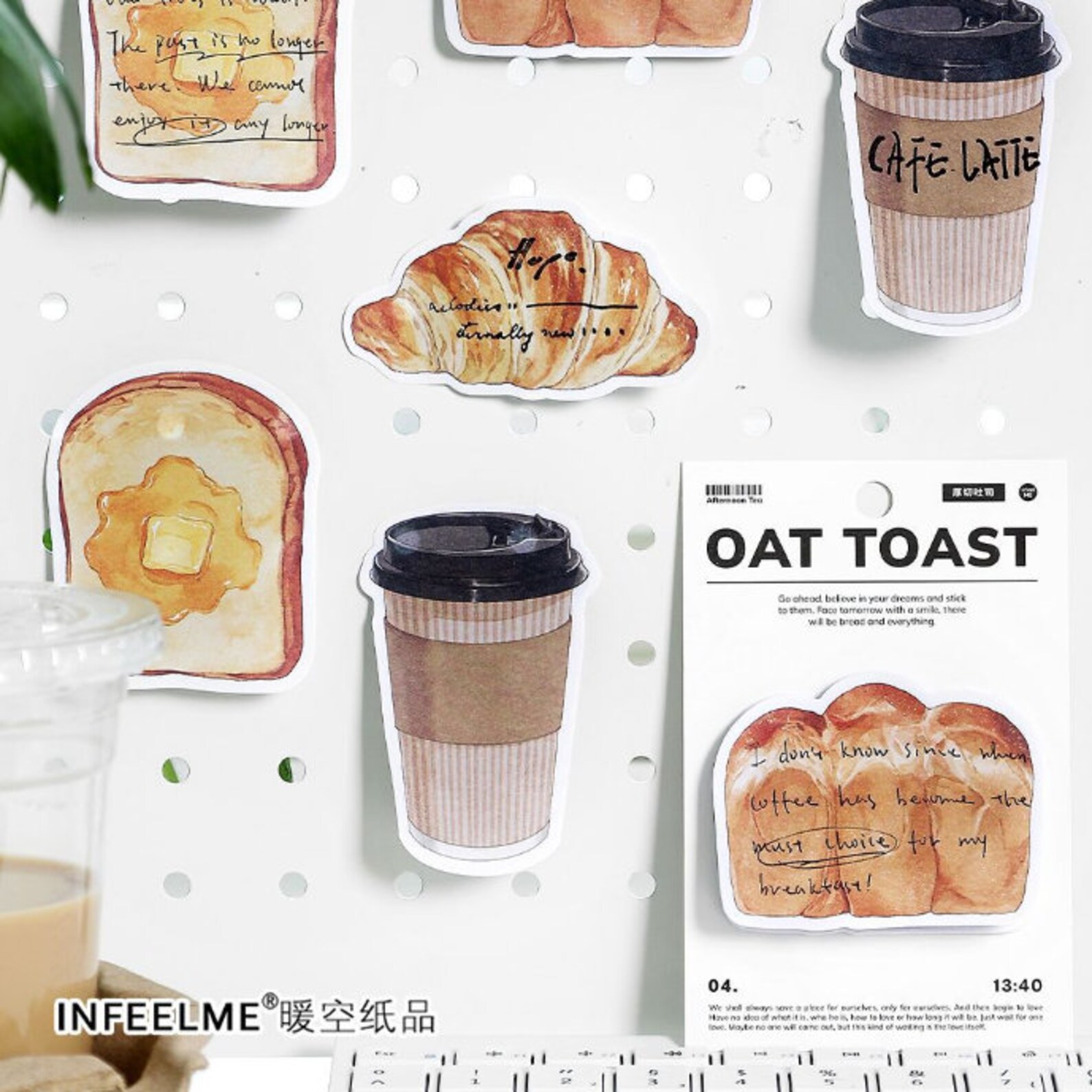 30sheets, Toastt Sticky Notes, Food Sticky Notes, Bookmark, Planner ...