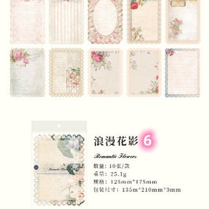 10 Sheets, Lace Backing Paper, Junk Journal Paper, Hollow Lace Material ...