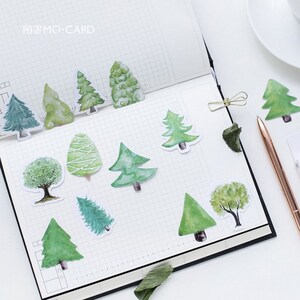 46pcs, Forest Stickers, Green Tree Stickers, Tree Stickers, Plant ...