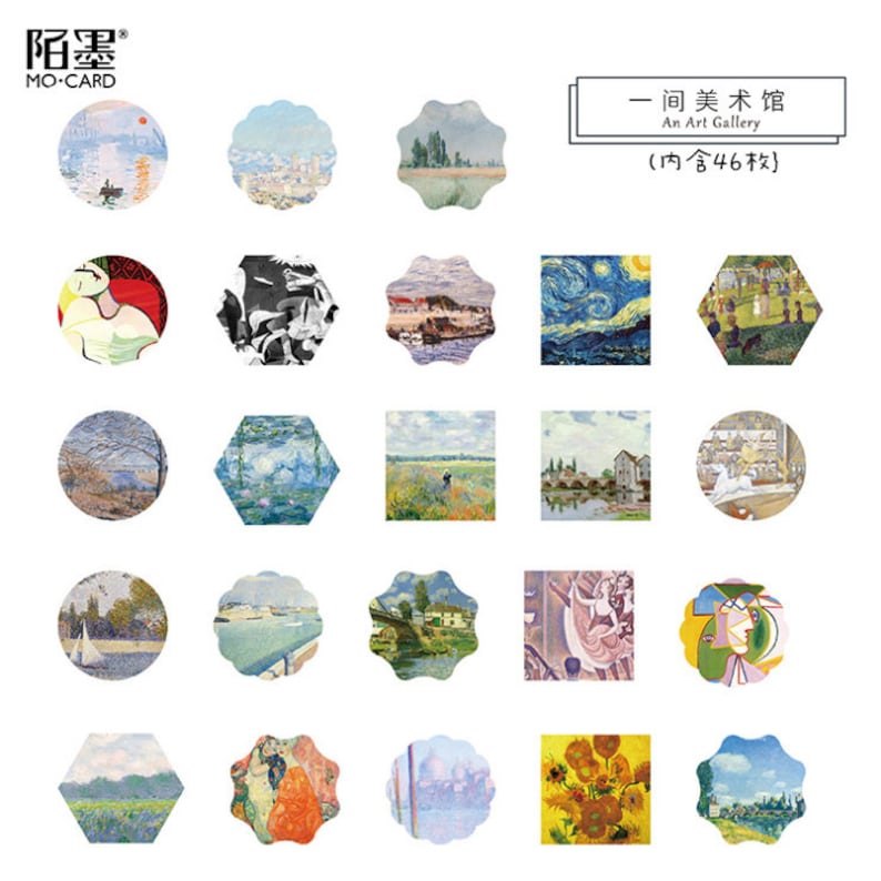 46pcs arts stickers painting stickers picture drawing | Etsy
