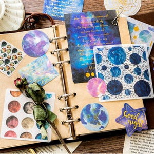 60pcs, Star Stickers, Moon, Galaxy, Cosmic, Planet, Universe, Colorful ...
