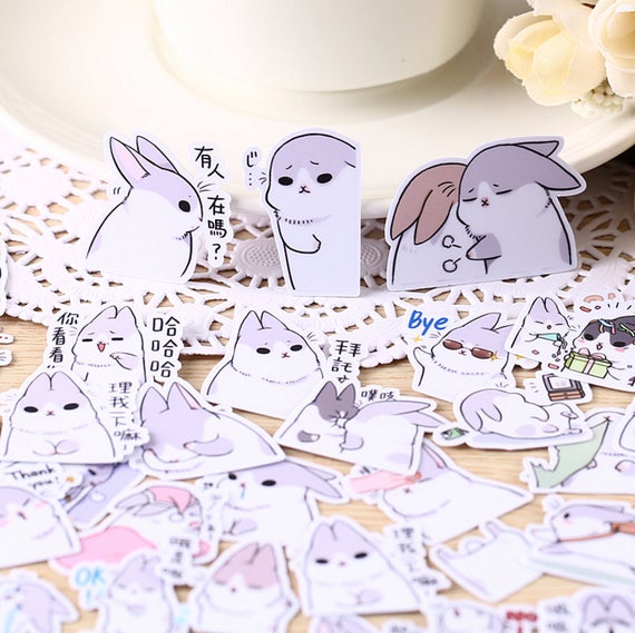 40pcs Rabbit Stickers bunny animal cartoon Planner | Etsy