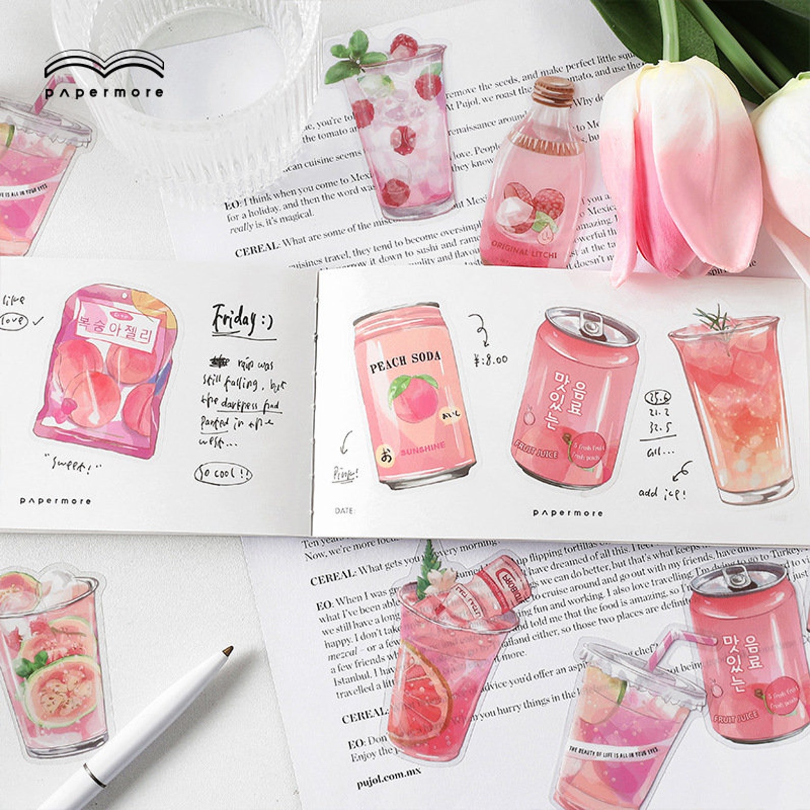 10pcs, Drinks Sticker, Sticker Flakes, Beverages, Planner Sticker ...