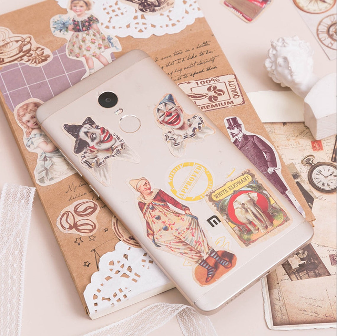 10 Sheets Retro Stickers Not Cut Kawaii Stickers Kawaii - Etsy