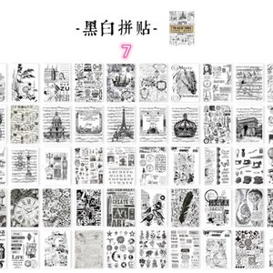 50pcs, Page Sticker, Newspaper Sticker, Label Sticker, Stamp Sticker ...