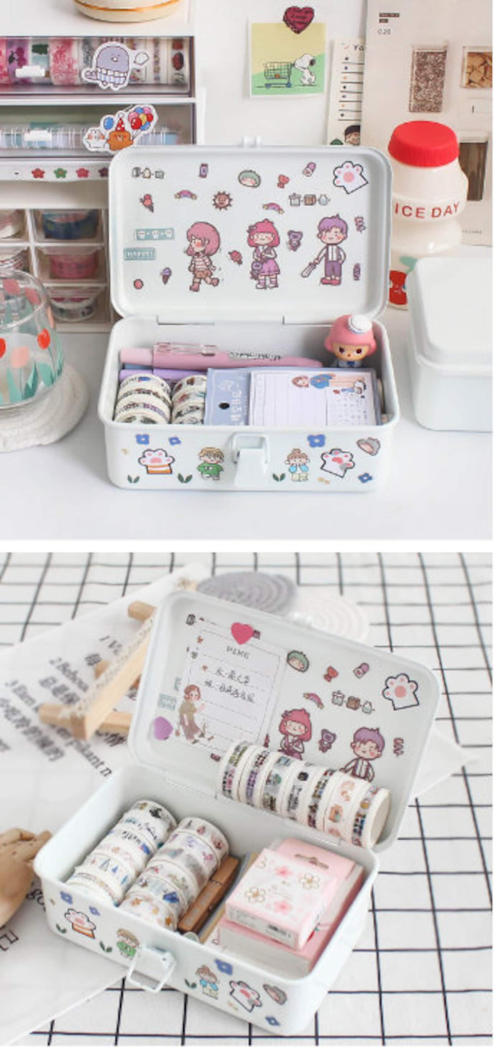Ins Style White Box, Storage Box, Organiser Box, Containers, Stickers ...