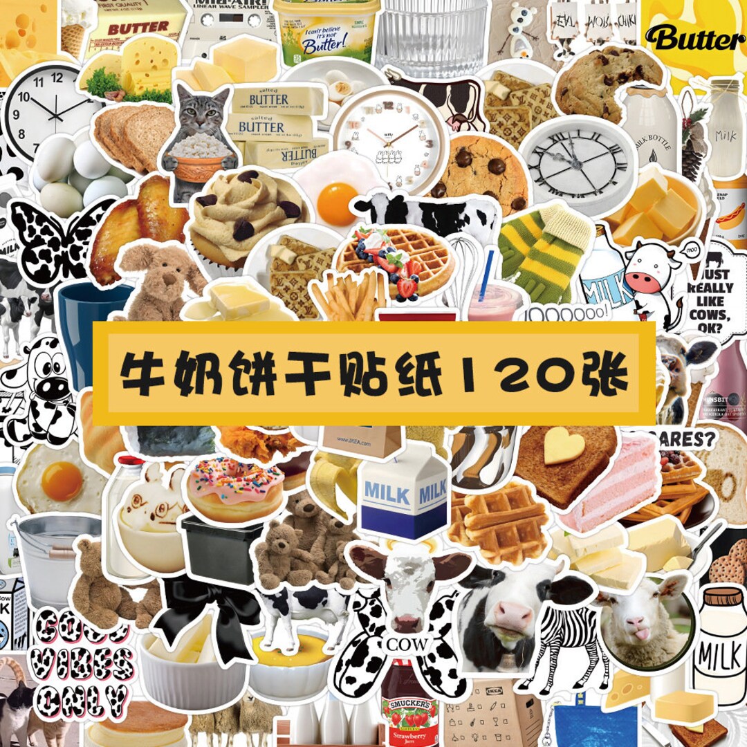 60pcs, Milk Sticker, Cookies Sticker, Drinks Sticker, Waterproof ...