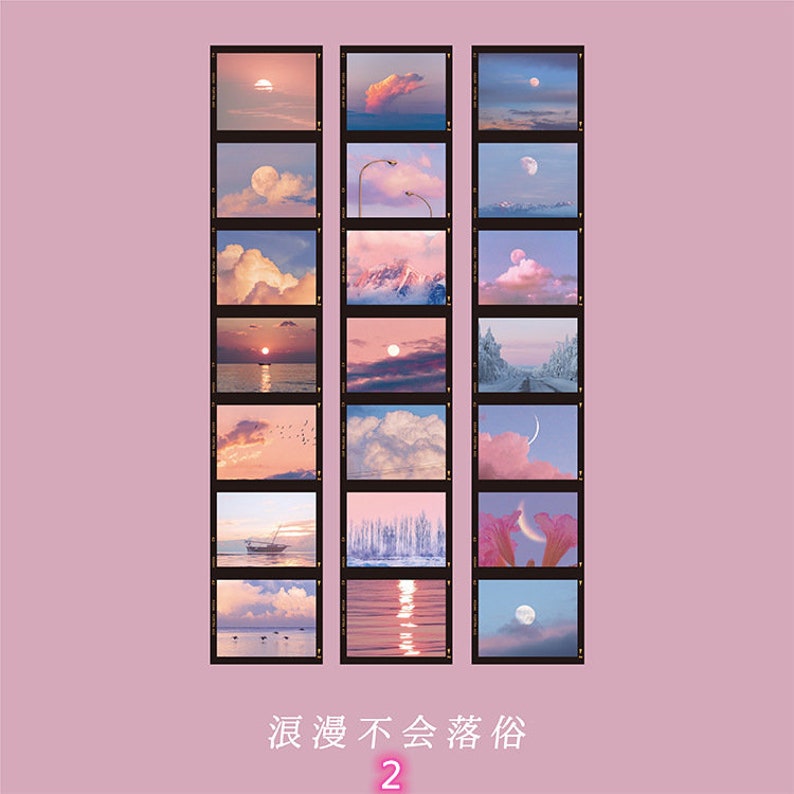 3 Sheets Film Stickers Pack Photographs Stickers Junk | Etsy