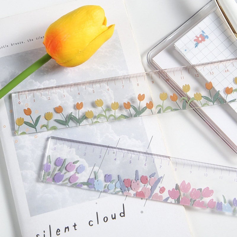 Flower Ruler 15cm Drawing Ruler Learning Cute Ruler - Etsy