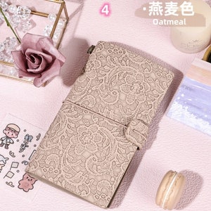 Traveler's Notebook Cover, Personal Size, Vintage European Lace Carving ...