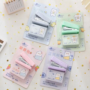 Mini Stapler Set, 4 Colors to Choose, Planner Accessories, Mini Stapler ...