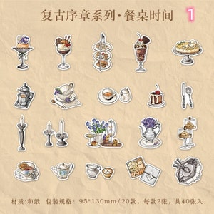 40pcs, Food Stickers, Drawing, Photo Album Decoration, Journal, Planner ...