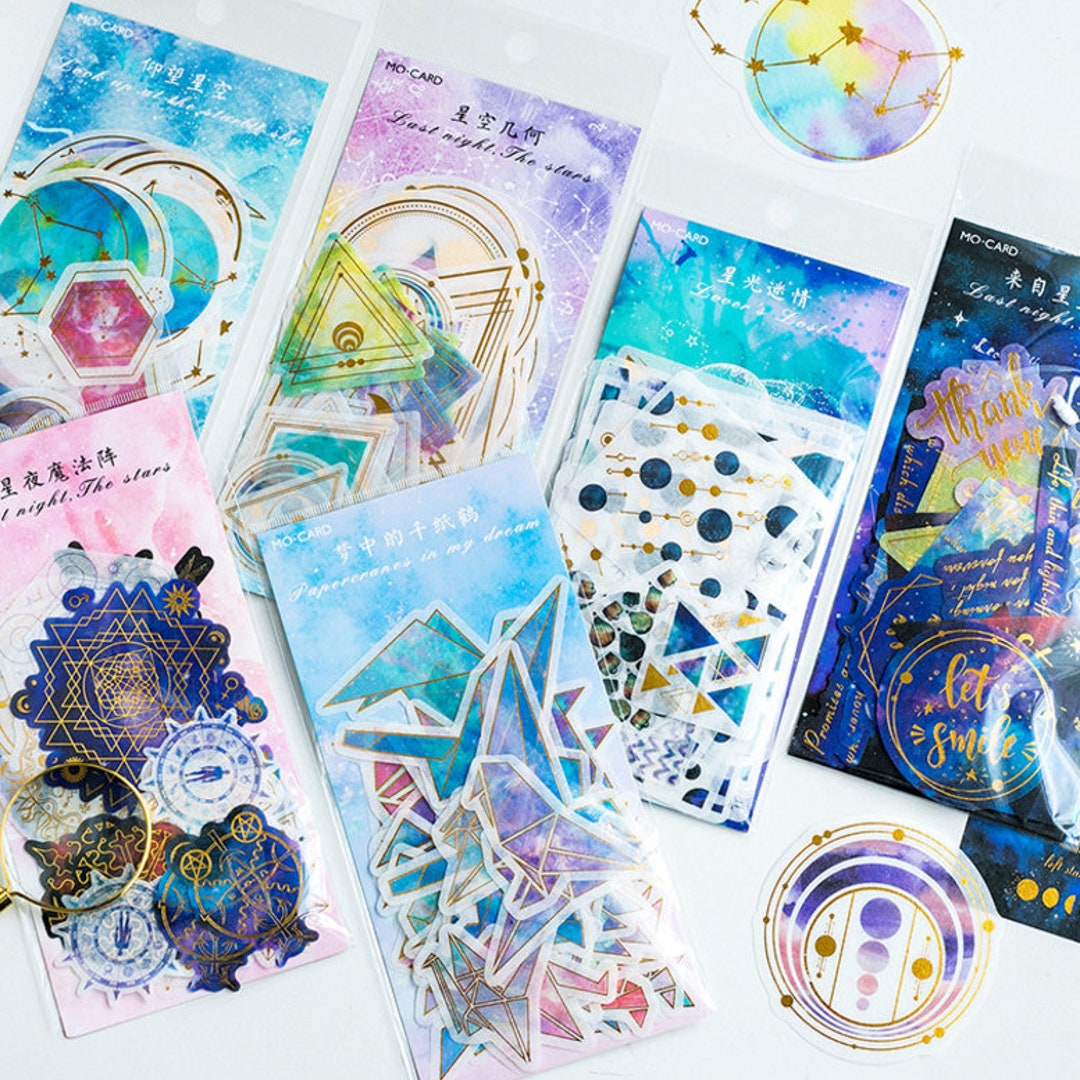 60pcs, Star Stickers, Moon, Galaxy, Cosmic, Planet, Universe, Colorful ...