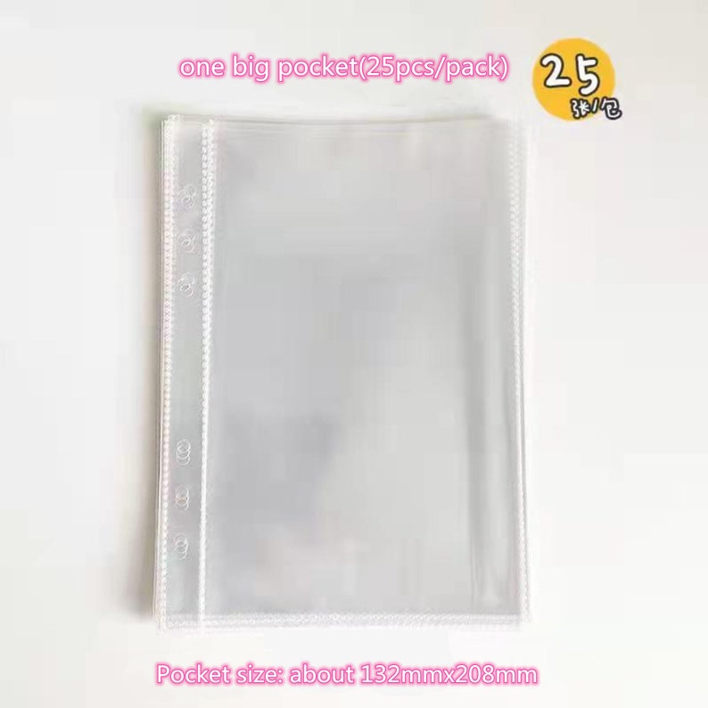 A5 Sticker Storage Book, PVC Zipper Binder, Card Storage, 6 Ring Binder ...