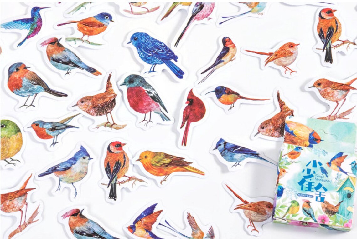 46pcs Birds Stickers Animal Stickers sticker flakes | Etsy