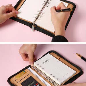 Personal Planner Binder, Pink Planner Cover, Zipper Binder, 6 Ring ...