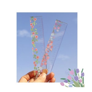 Flower Ruler, 15cm, Drawing Ruler, Learning, Cute Ruler, Kawaii ...