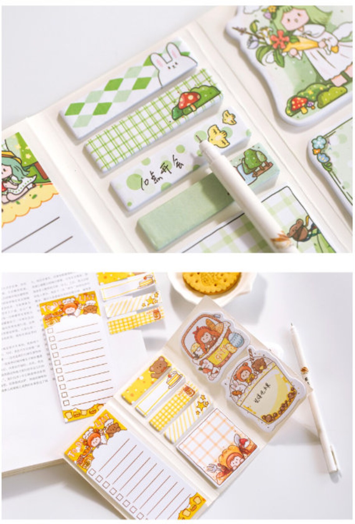 Girl Sticky Notes cute girl planner memo to do sticky | Etsy