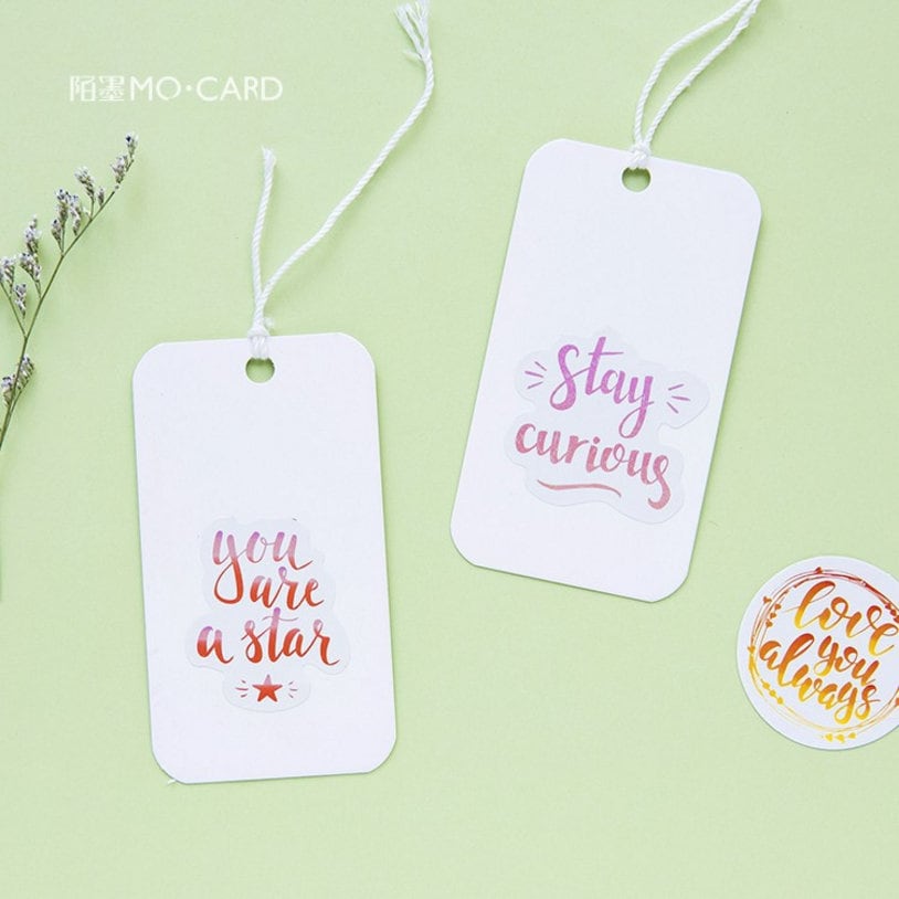 46pcs Calligraphy Stickers Words Stickers Colorful Sticker - Etsy