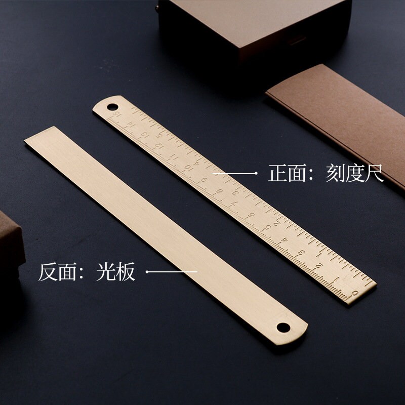 Brass Ruler Metal Ruler 15cm Ruler Drawing Ruler Cute - Etsy