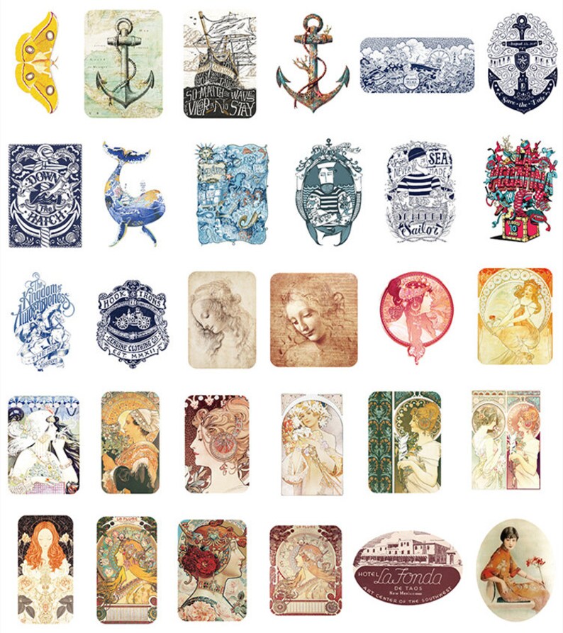200pcs Retro Stickers Vintage Stickers Planner Stickers - Etsy