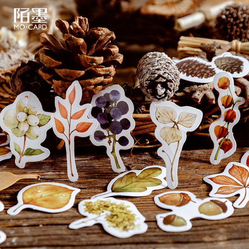 46pcs Leaf Stickers Leaves Stickers Sticker Flakes Planner - Etsy