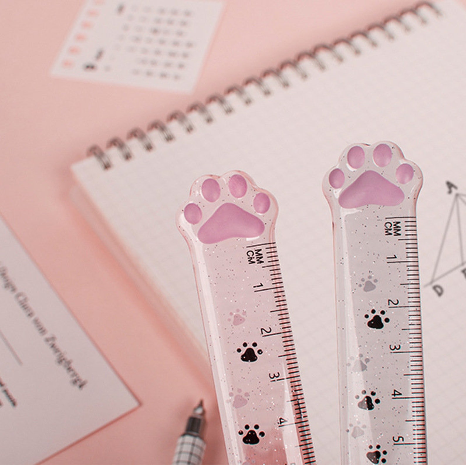 Cat Paw Ruler Animal Ruler Cute Ruler Kawaii Stationery - Etsy