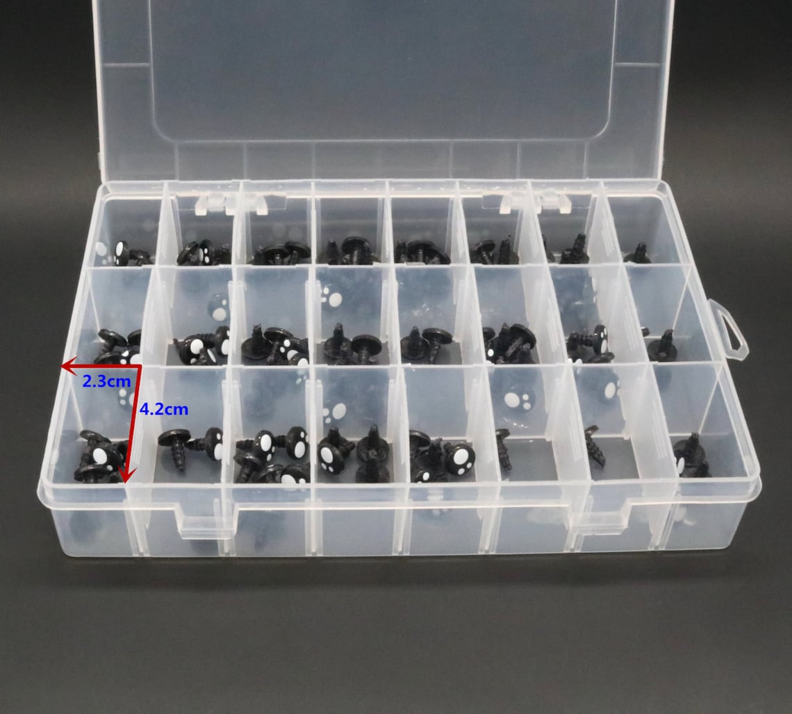 Plastic Storage Box Organiser Box 24 Compartments Box - Etsy