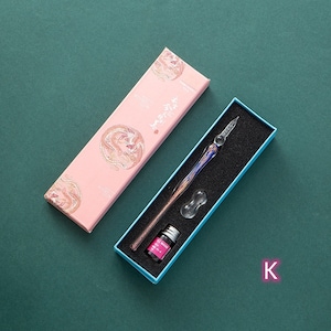 Glass Calligraphy Pen Set, Glass Pen Gift Box Set, Gift for Friend ...
