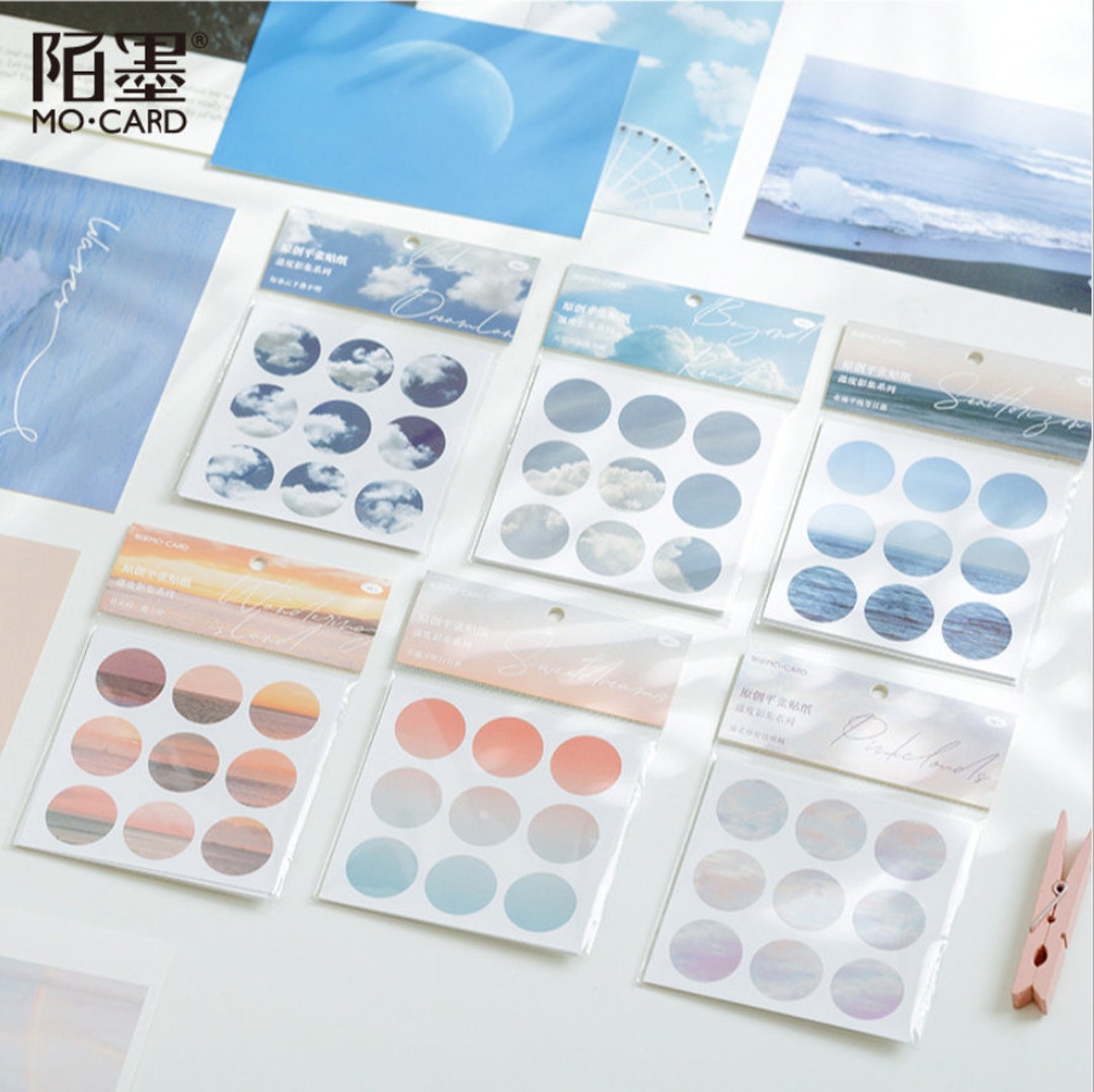 9 Sheets, Clouds Stickers, Sky Stickers, Sea Stickers, Planner Sticker ...