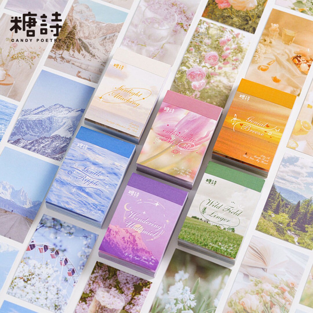 50pcs, Beautiful Scenery Stickers, Back to School Supplies, School ...