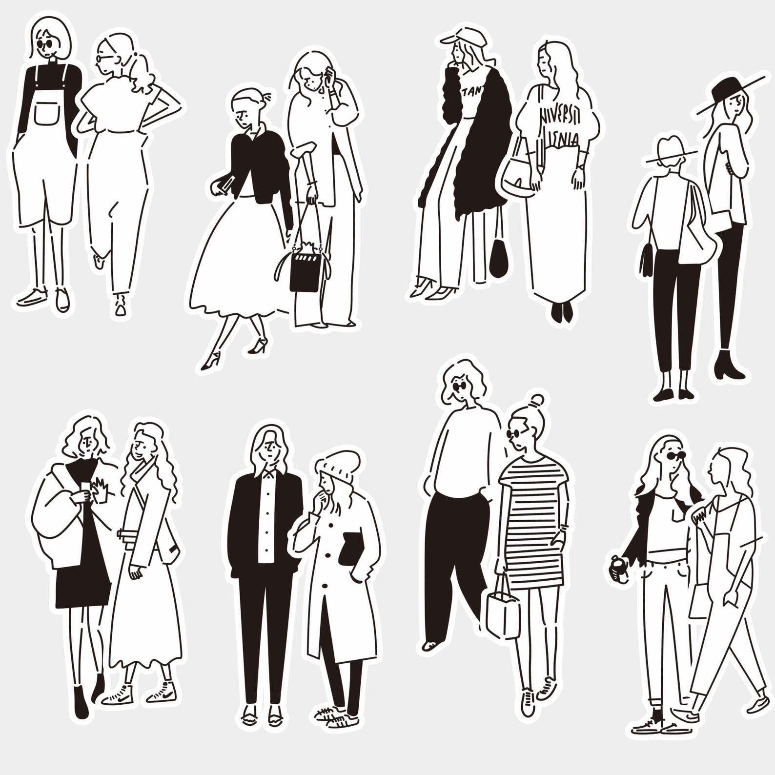 63pcs Girl Stickers Cute Girl Sticker Sweet Girl Sticker | Etsy