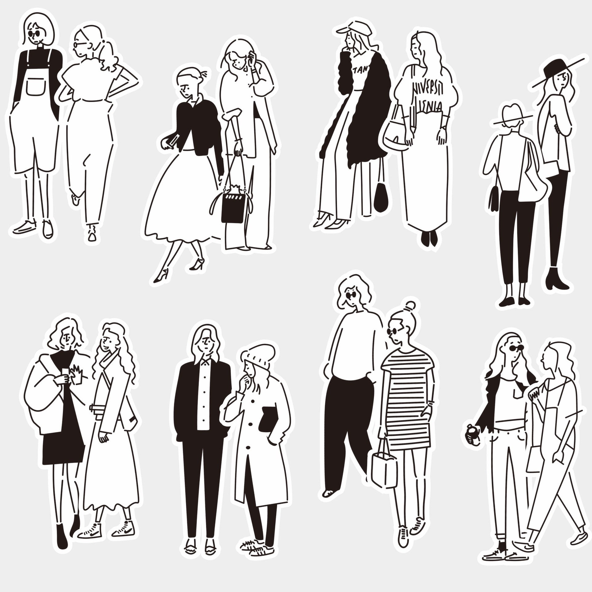 63pcs Girl Stickers Cute Girl Sticker Sweet Girl Sticker | Etsy