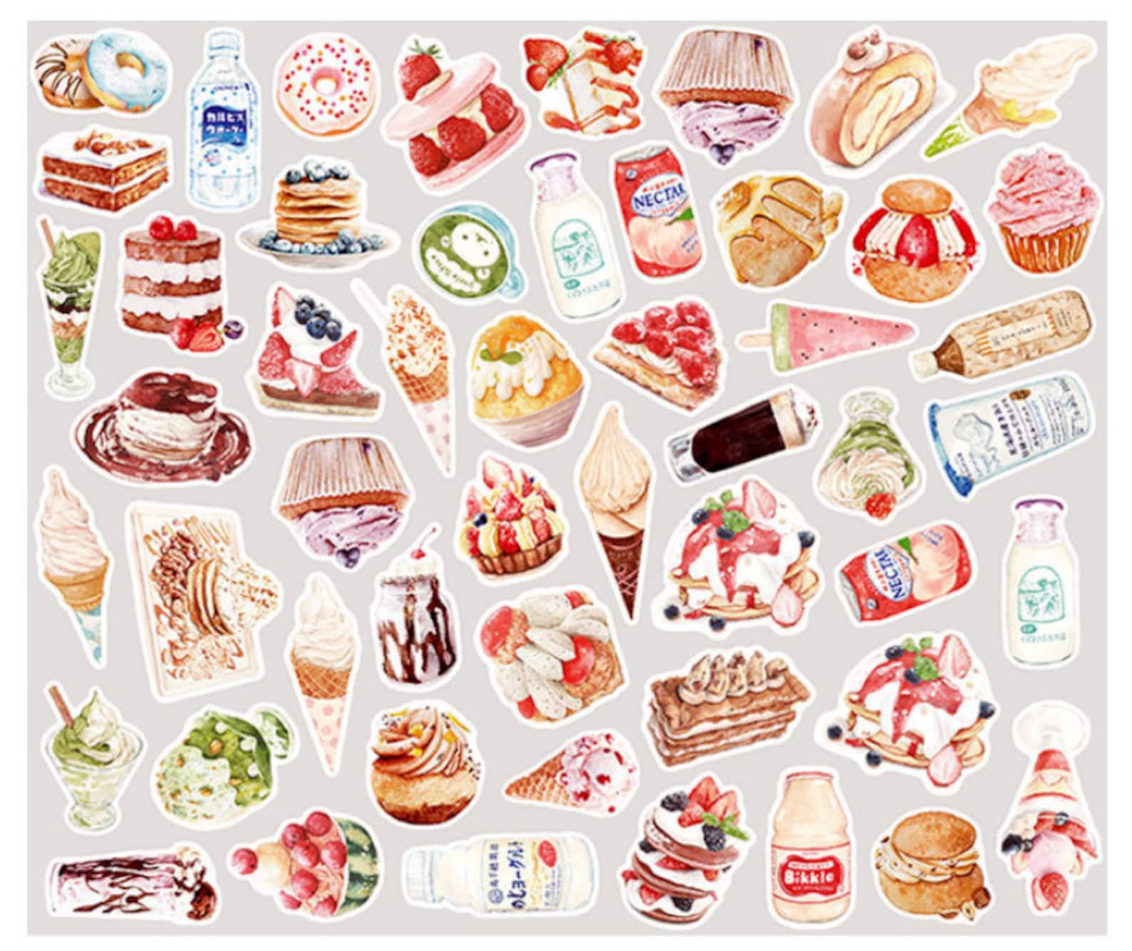 100pcs Cake Stickers Food Sticker Dessert Stickers Sticker - Etsy