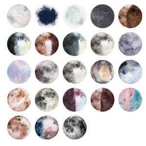 46pcs, Moon Stickers, Sticker Flakes, Pretty Stickers, Planner Sticker ...