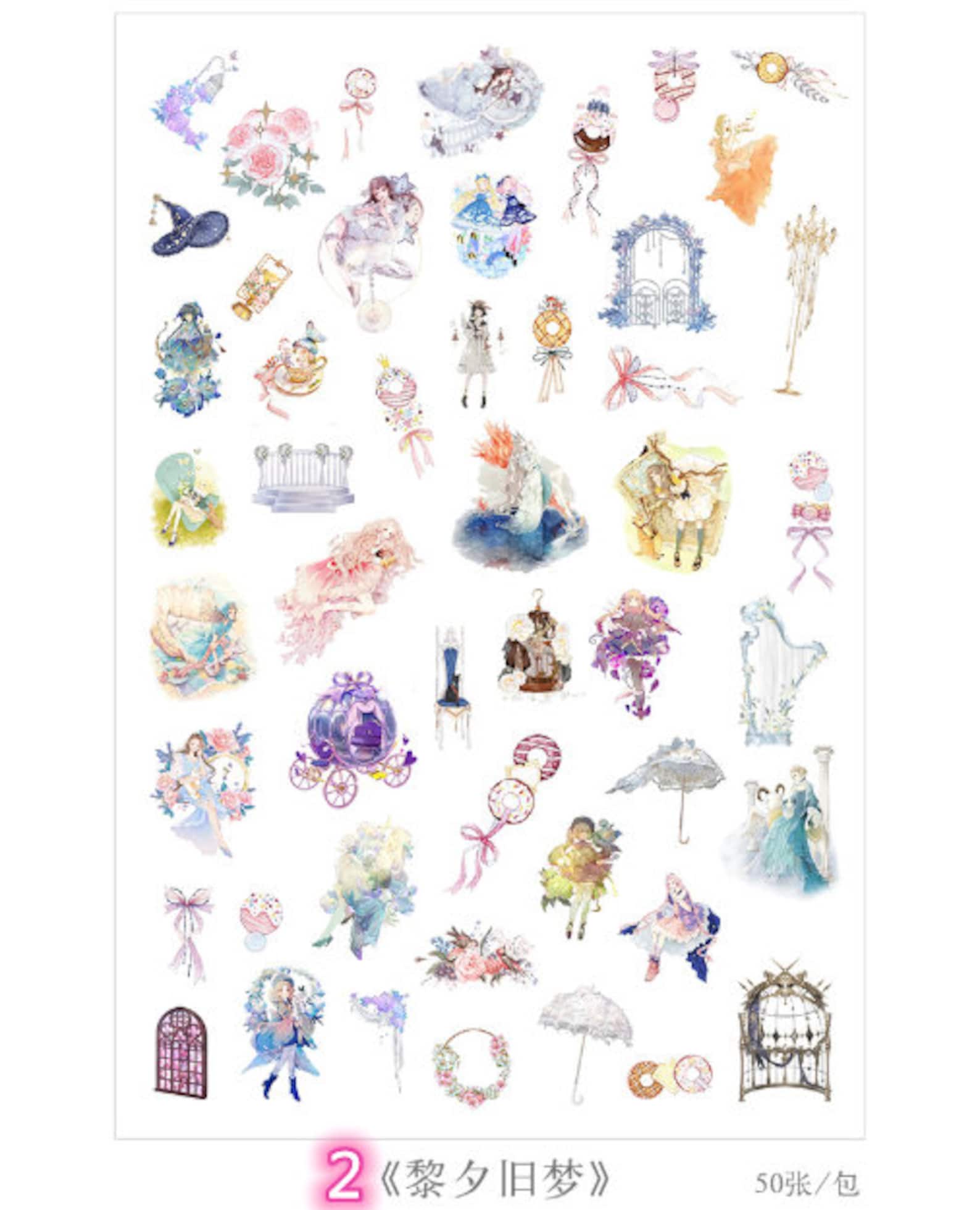 50pcs Girl Stickers Cute Girl Planner Sticker Kawaii - Etsy