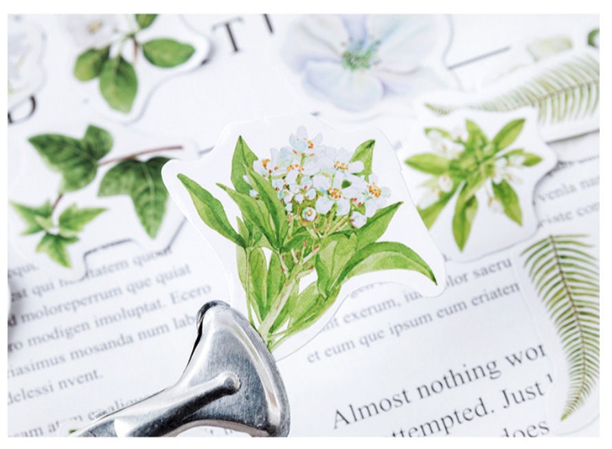 46pcs flower stickers sticker flakes Floral Stickers | Etsy