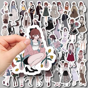 50pcs, Girl Stickers, Fashion Girl, Planner Sticker, Kawaii Stationary ...