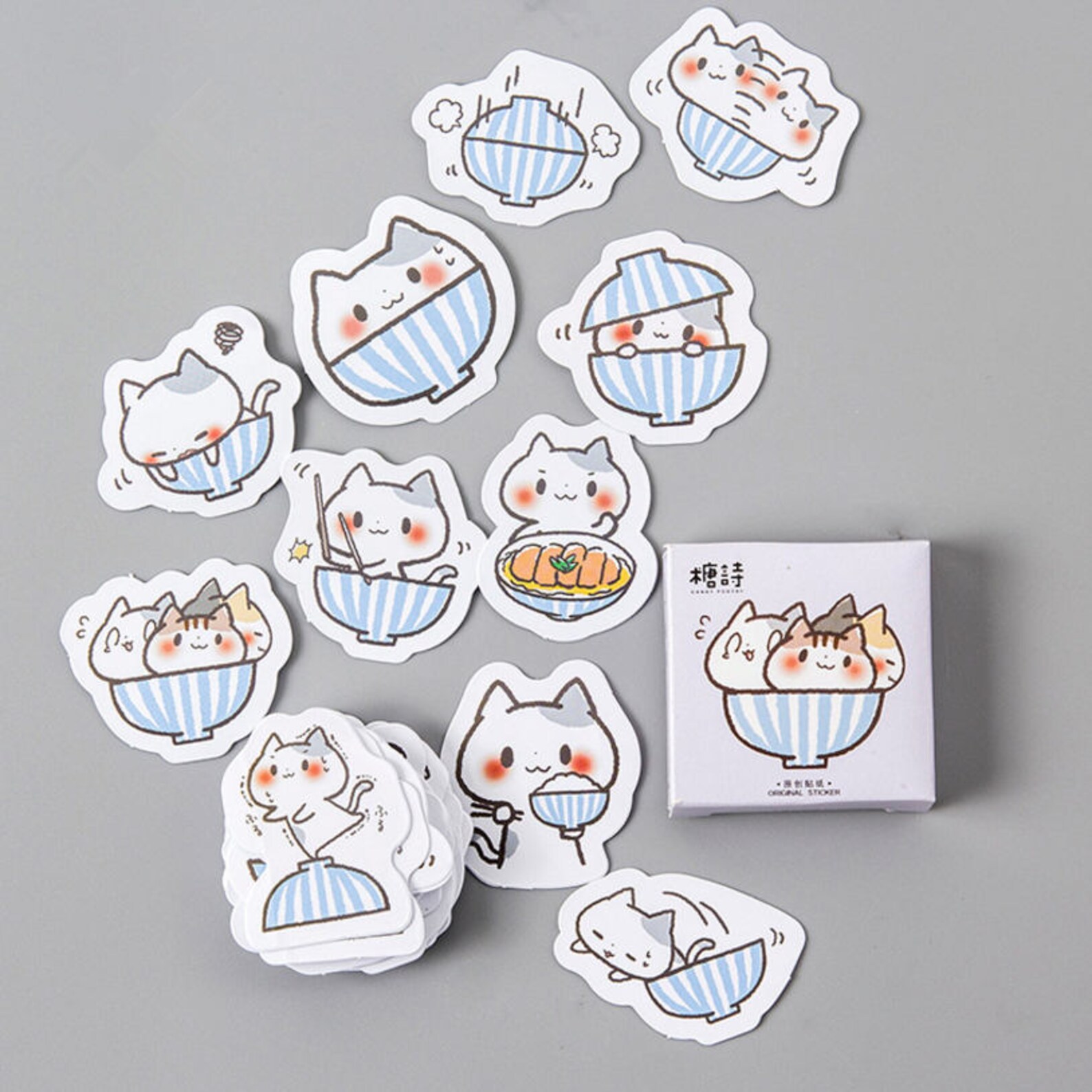 45pcs Cat Stickers Animal Stickers Sticker Flakes Fat Cat - Etsy