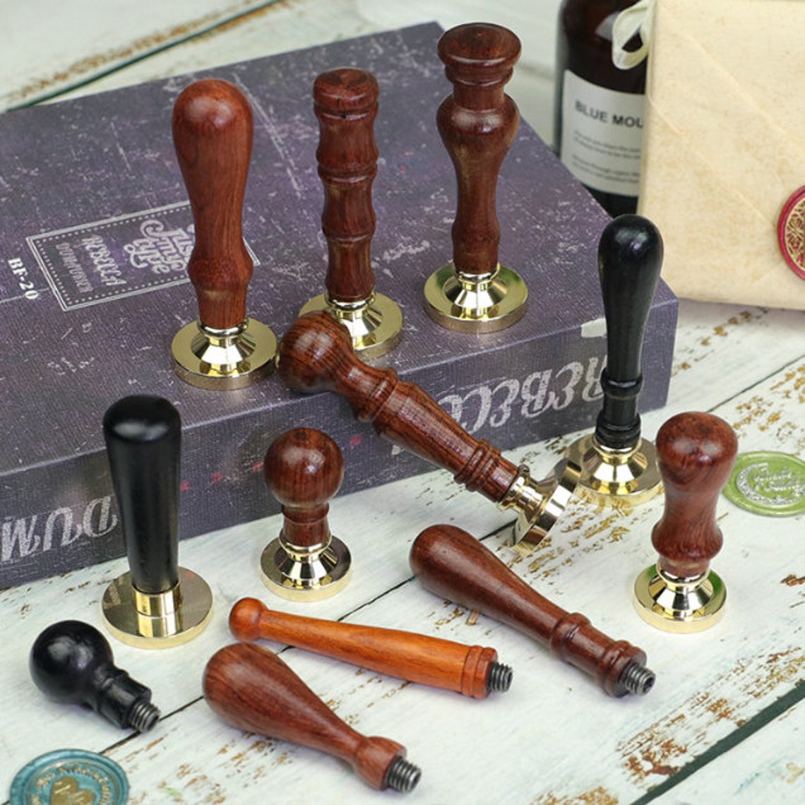 Stamp Handle, Wax Seal Stamp Handle, Retro Handle, Wood Handle, Wax ...